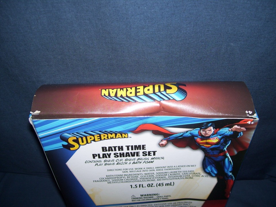 Superman 5 Piece Bath Time Play Shave Set new DC Comics | eBay