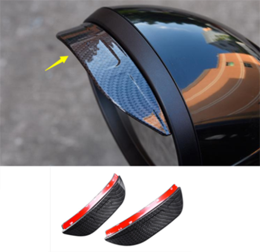 Carbon Fiber Rearview Mirror Rain Eyebrow Cover Trim 2x For Mini Cooper ...