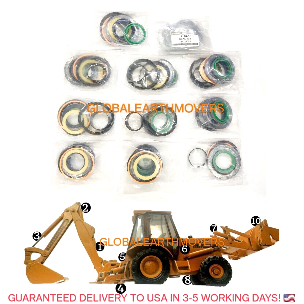 Case 580b Backhoe Cylinder Rebuild Kits