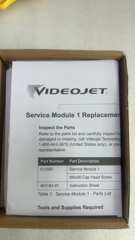 613597 Service Module Original New for Videojet 1580 Continuous Inkjet ...