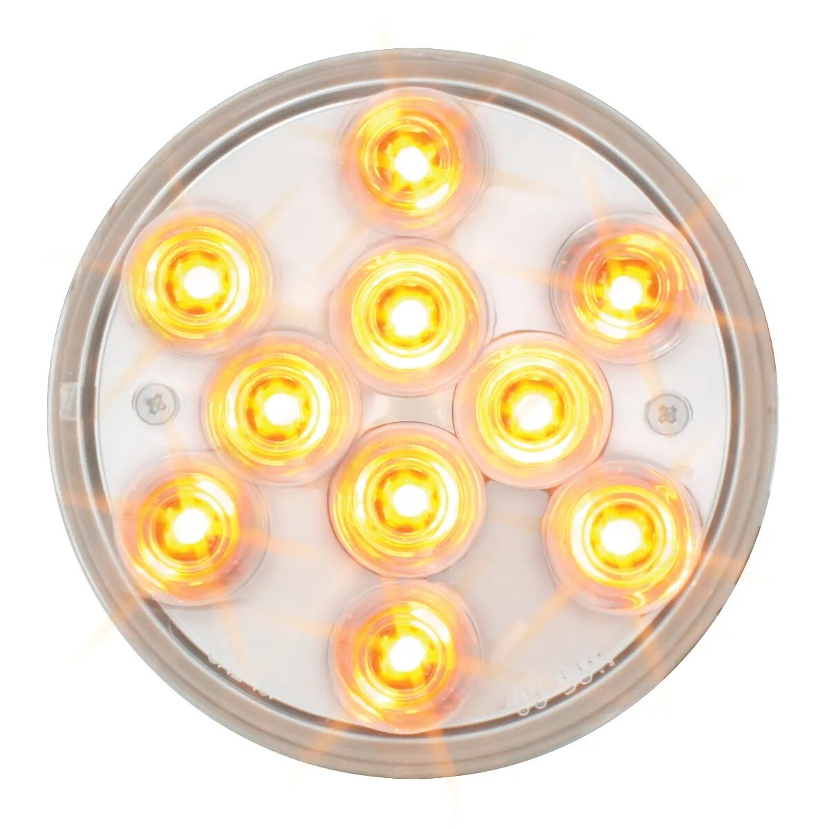 4" Mega 10 Plus Amber Park/Turn/Clearance LED Light Clear Lens W/ Plug ...