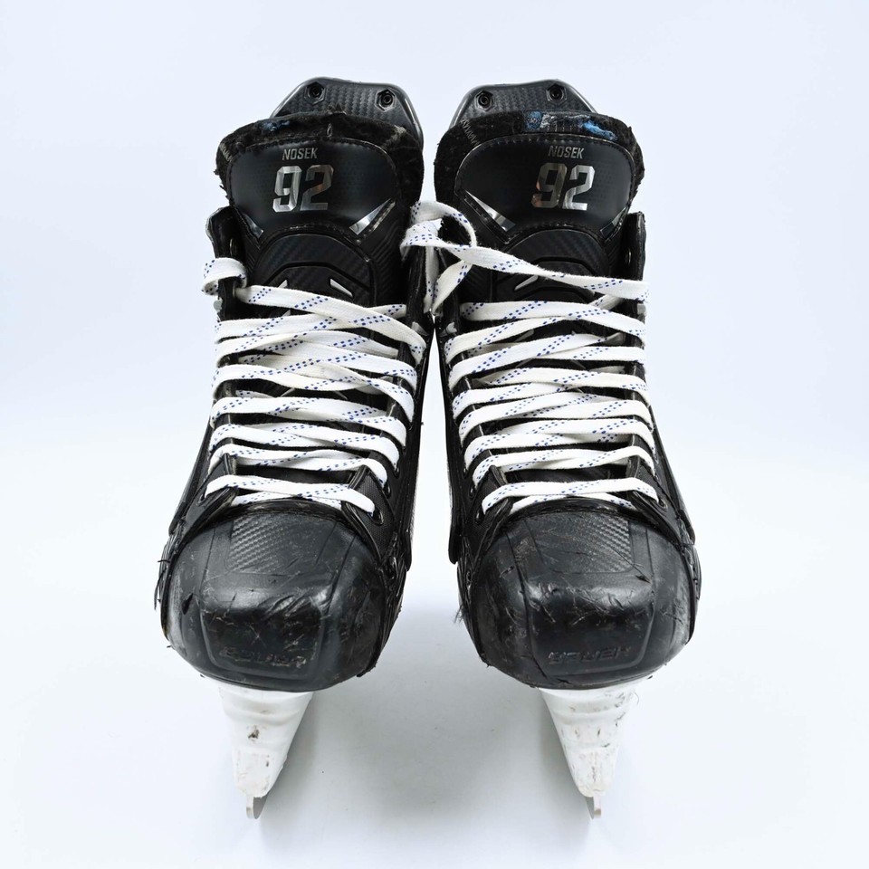 Bauer Supreme Mach Pro Ice Hockey Skates Used Pro Stock Nosek Boston ...