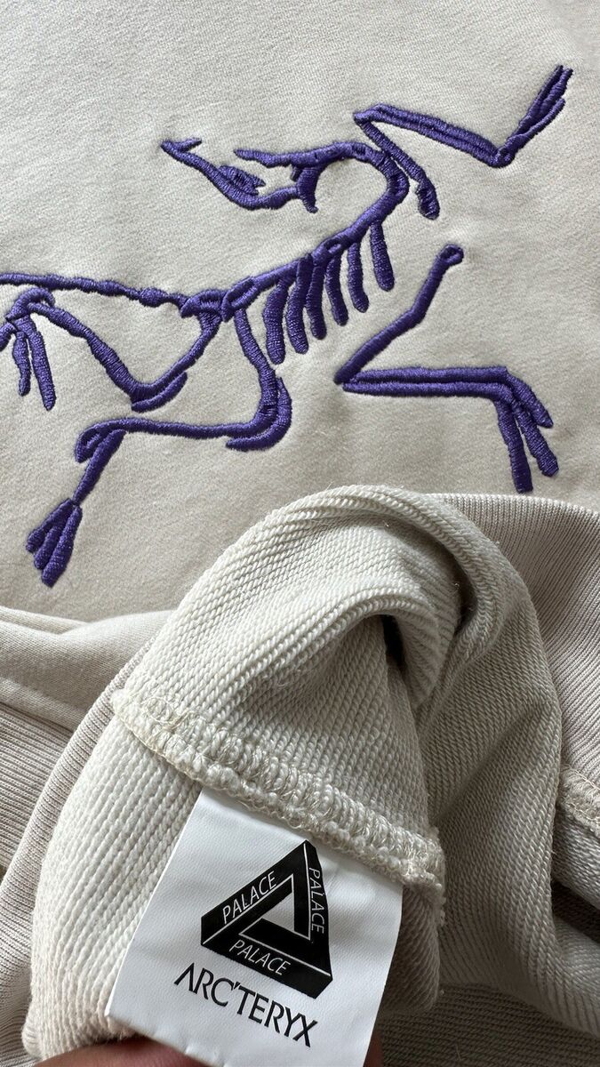 Arcteryx x Palace Hoodie Men's Medium M Beige Hoody Pocket Arcteryx x Palace Hoodie Men's Medium M Beige Hoody Pocket
