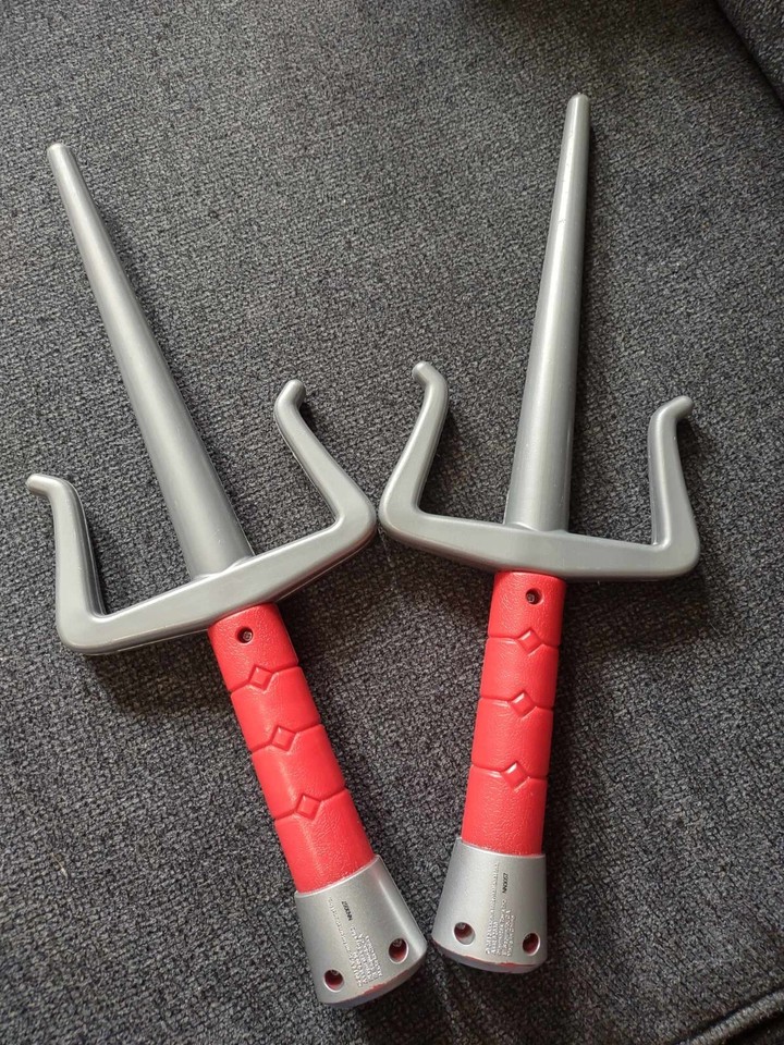 TMNT Teenage Mutant Ninja Turtles Raphael Twin Sai Weap. Set 13" Viacom ...