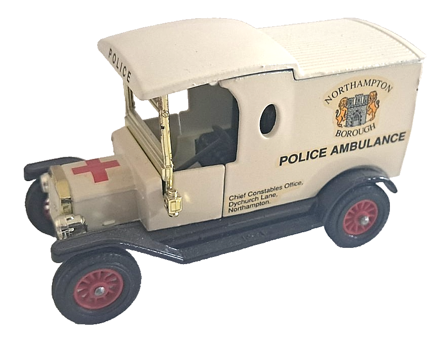 MATCHBOX YESTERYEAR Y12 1912 FORD MODEL T POLICE AMBULANCE NORTHAMPTON ...