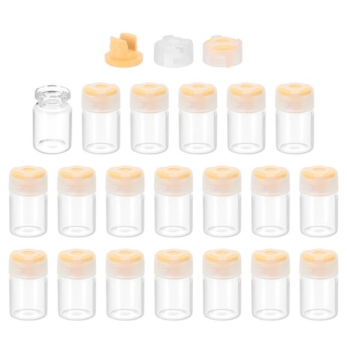 5ml Clear Glass Sample Vials, 20Pcs Small Liquid Bottles, Yellow | eBay UK