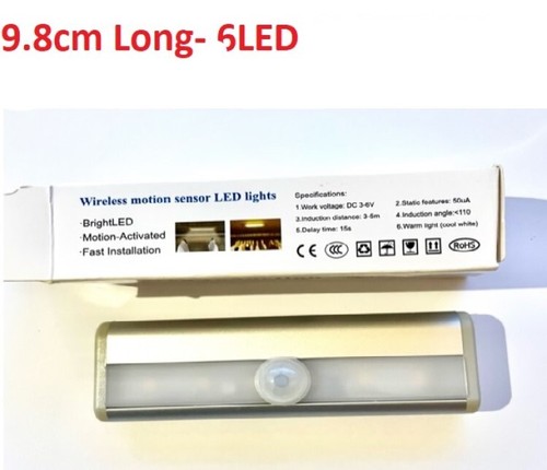 Wireless LED PIR Motion Sensor Light Strip Cabinet Closet Lamp USB ...