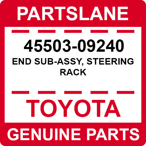 45503-09240 Toyota OEM Genuine END SUB-ASSY, STEERING RACK | eBay