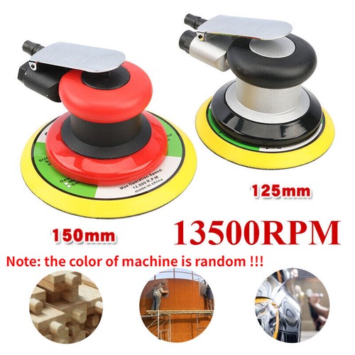 5”/6" Pneumatic Round Grinder Polishing Sanding Waxing Machine Air Palm ...