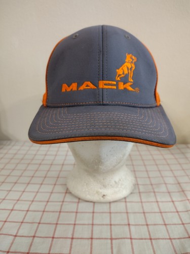 Vanguard Mack Truck Employee Cap Hat Gray Orange Sz S/M Mens ...