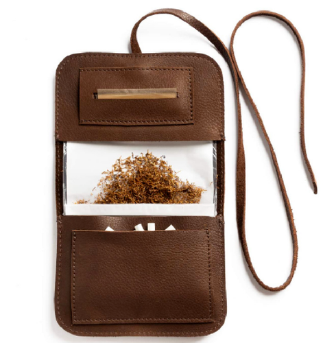 Cigarette tobacco pouch lighter holder pocket Smoking bag cow Leather ...