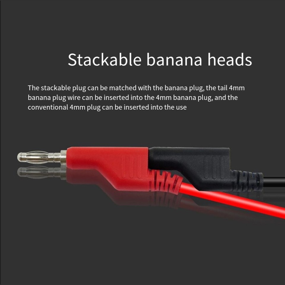 Easily Usable 8 Piece Multimeter Testing Leads Set Including Clipping ...