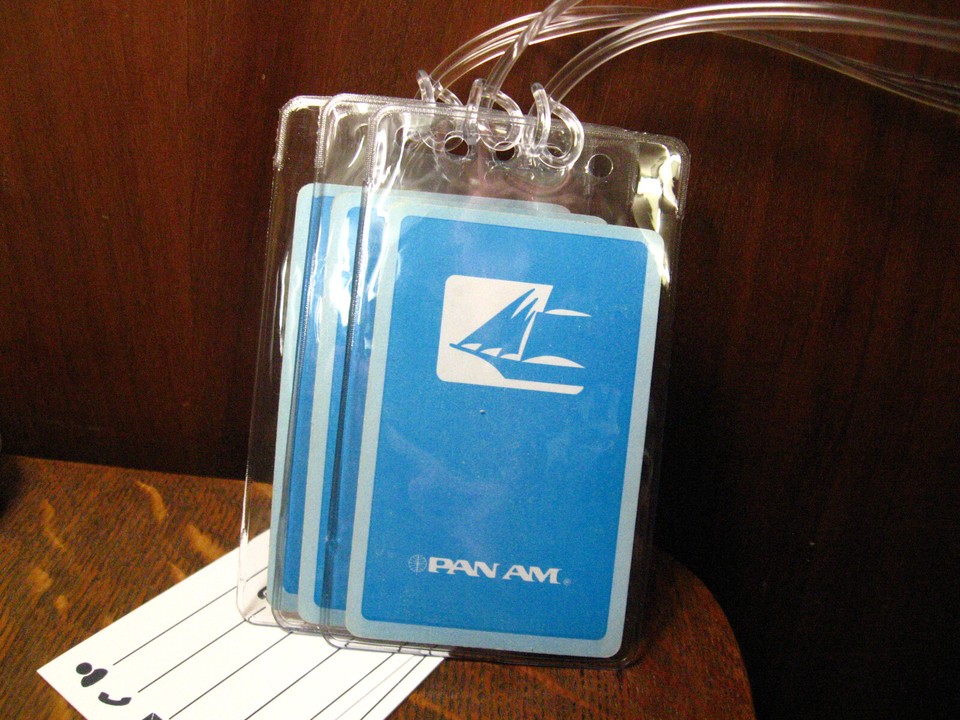 Pan Am American Airlines Luggage Name Tags (3) - PAA Vintage Logo ...