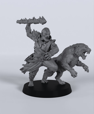 Fire Mage Spellblade Titan Forge Miniature Dungeons and Dragons Mini ...