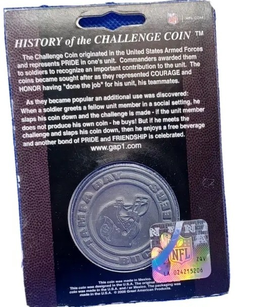 Tampa Bay Buccaneers Poker Card Guard Topper Challenge Coin | eBay