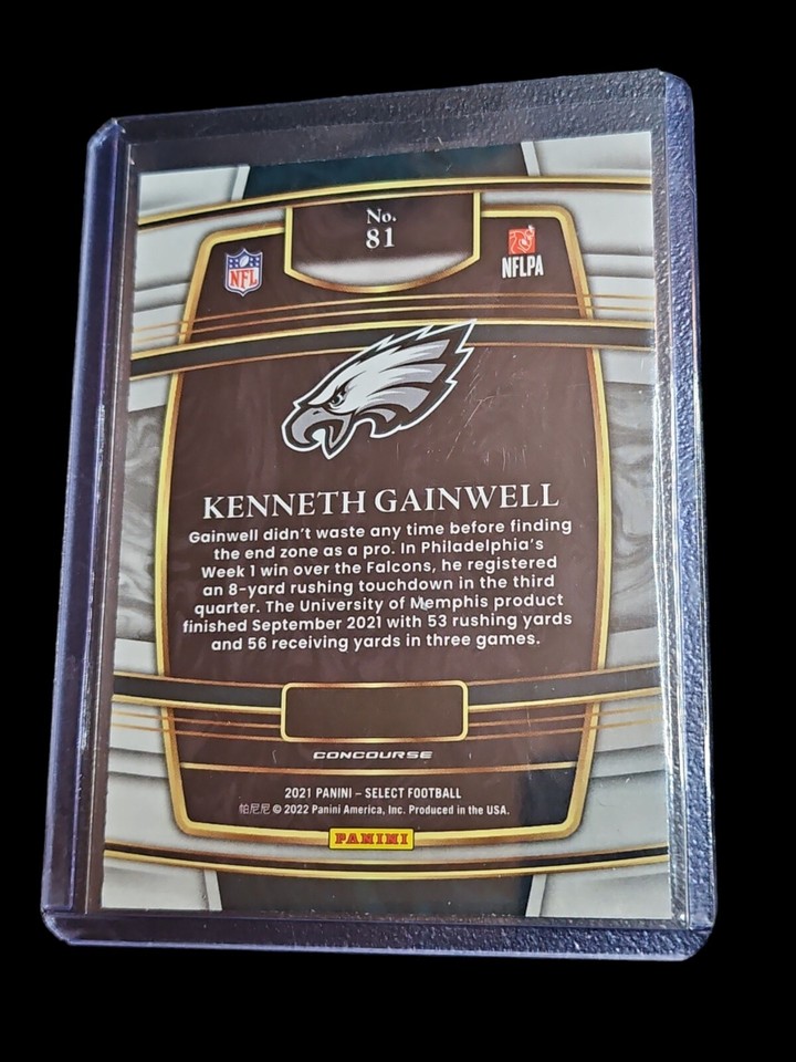 2021 Panini Select Kenneth Gainwell Concourse Level Rookie #81 Eagles ...