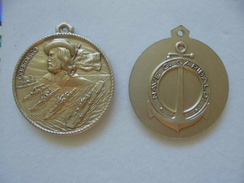 MEDAGLIA MARINA MILITARE ITALIANA - NAVE G. GARIBALDI - OBBEDISCO | eBay