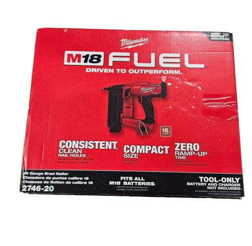Milwauke 2746-20 M18 FUEL 18 Gauge Brad Nailer - Red 735816406820 | eBay