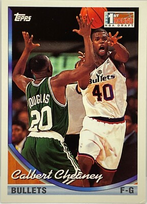 Rookie Calbert Cheaney 1994 Topps Basketball Washington Wizards Card ...