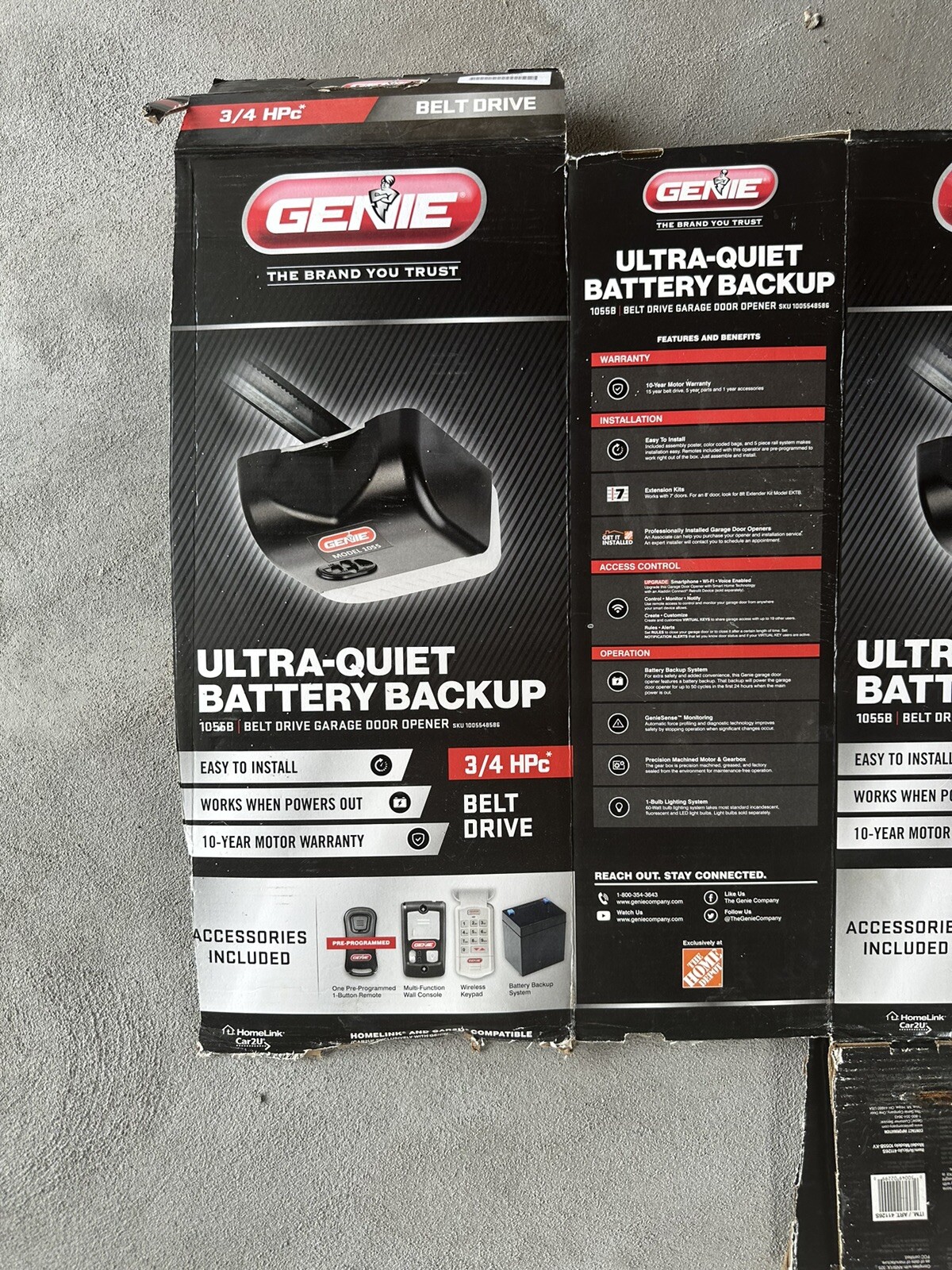 Genie QuietLift 750 3/4 HPc Belt Drive Garage Door Opener - 1055B-KV ...