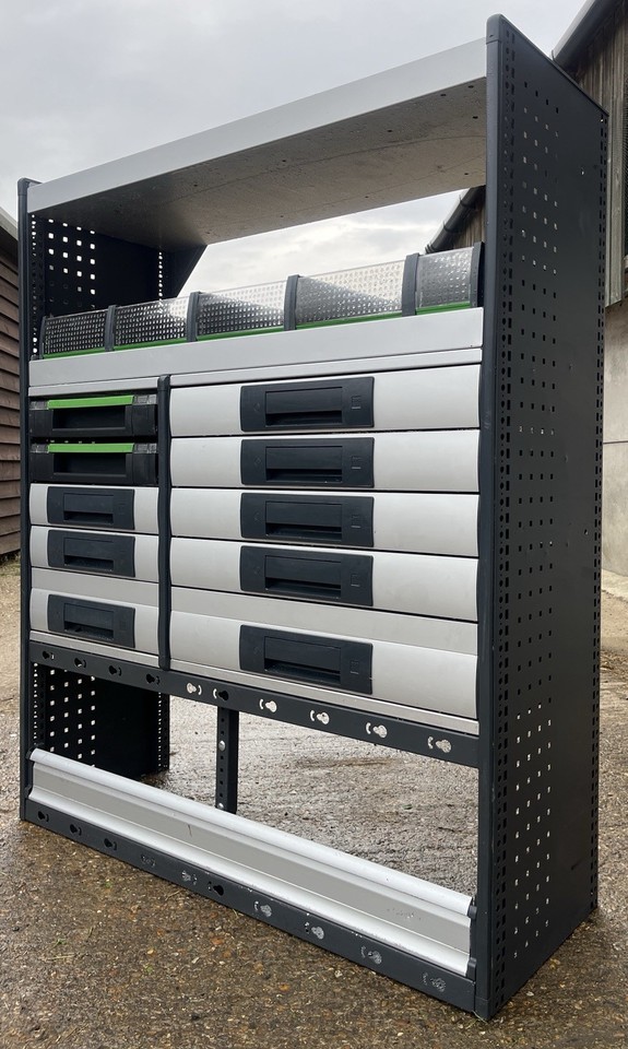 VAN RACKING SHELVING DRAWERS DRAWS LIN BINS CASES BOTT SORTIMO TEVO ...
