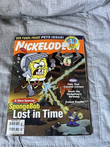 Nickelodeon Nick Magazine SpongeBob Lost in Time March 2006 3D Issue No ...