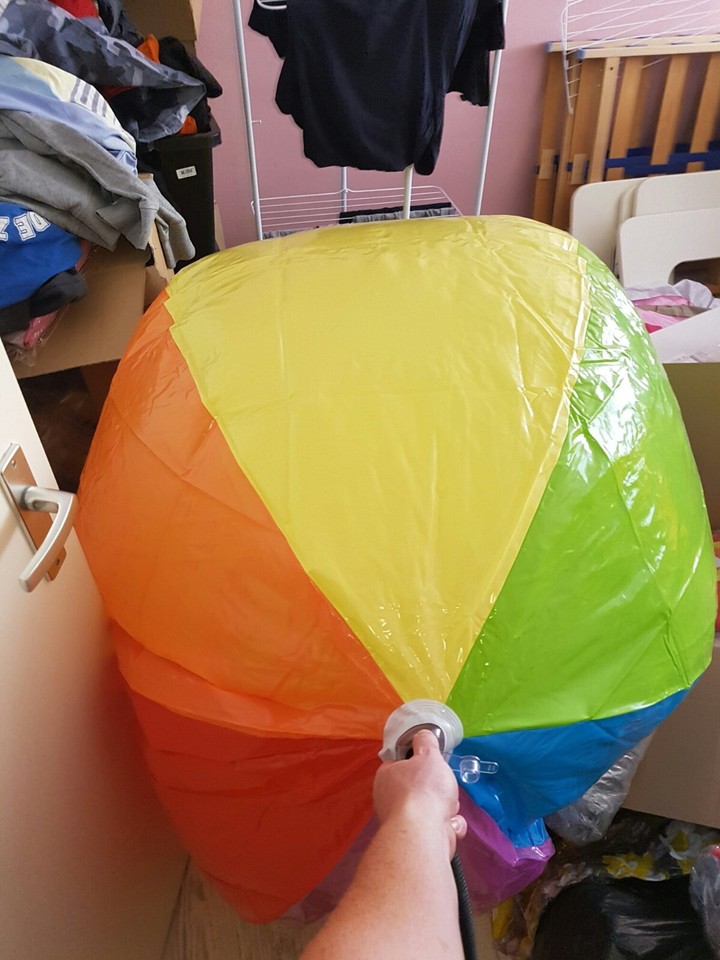 Huge Inflatable Beach Ball 4,33 feet+ *Rainbow colors* big Inflatable ...