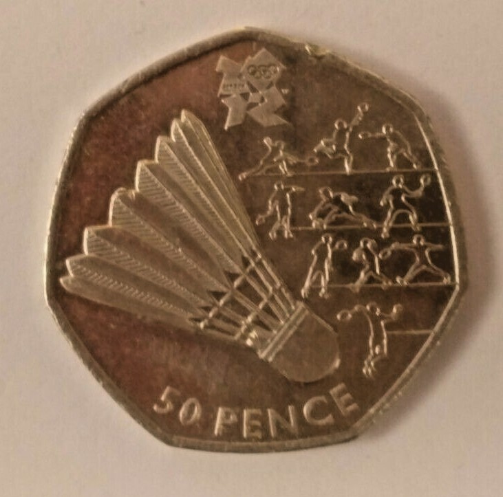 50P COINS CIRCULATED ROYAL MINT BRITISH COIN HUNT - OLYMPICS, PUDDLE ...