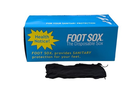 Foot Sox - The Disposable Sanitary Socks | Black, Unisex (144 Sox/Box ...