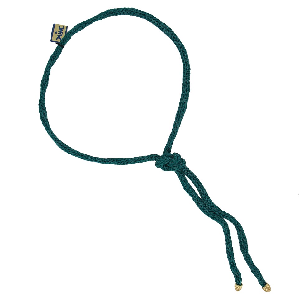 Vintage Convertible Lariat Necklace Belt Cord 40" Long - Teal Green | eBay