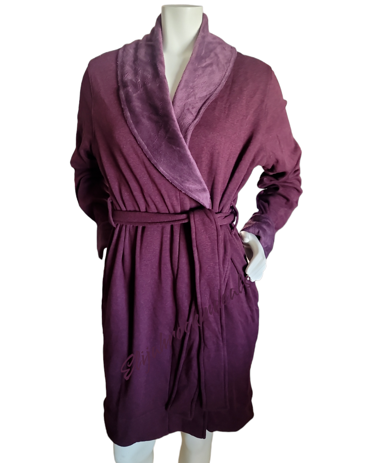 NEW WOMENS UGG BLANCHE II PORT HEATHER ROBE SHAWL COLLAR SIZE MEDIUM | eBay