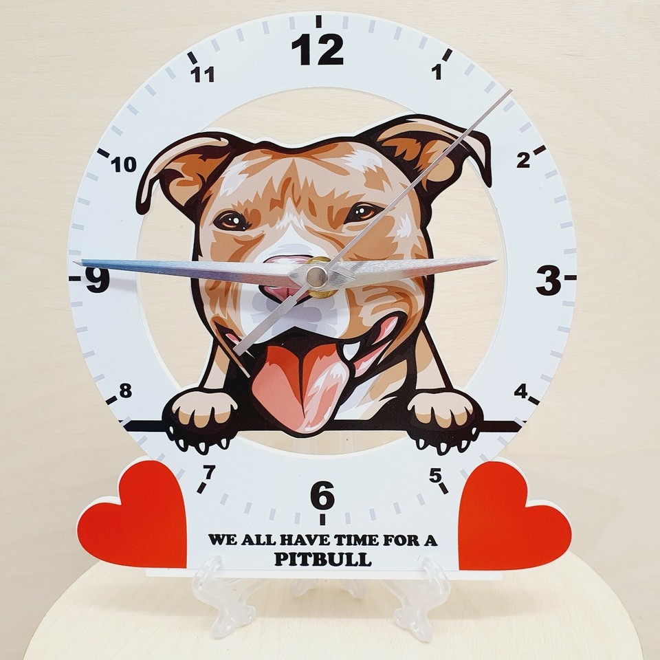 Personalised Clock, Your Dog's Name, 50+ Dog Breeds, Cartoon Style ...