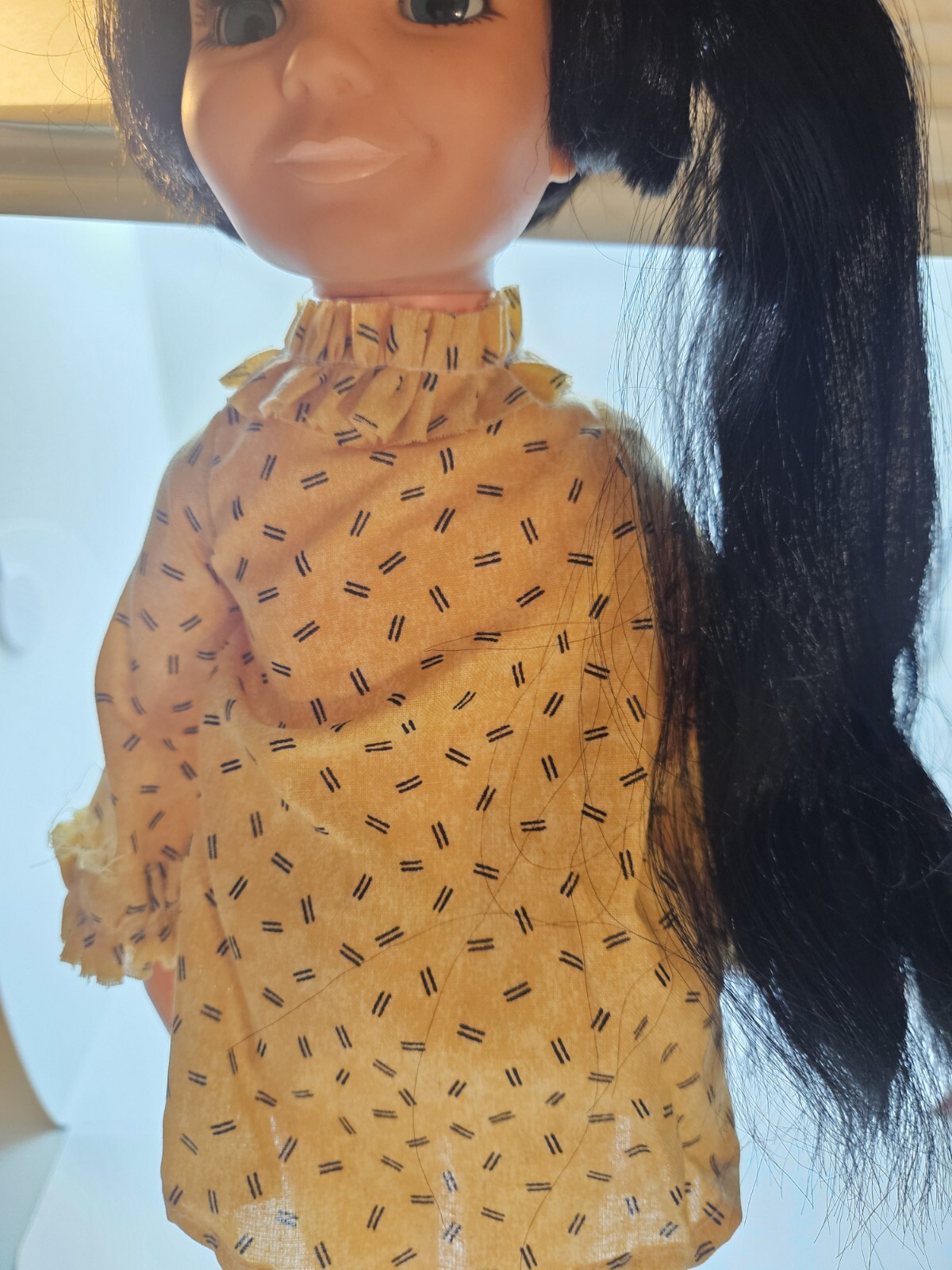 Vintage 1970 18in Tressy Doll Ideal Crissy Family Black Hair Blue Eyes ...