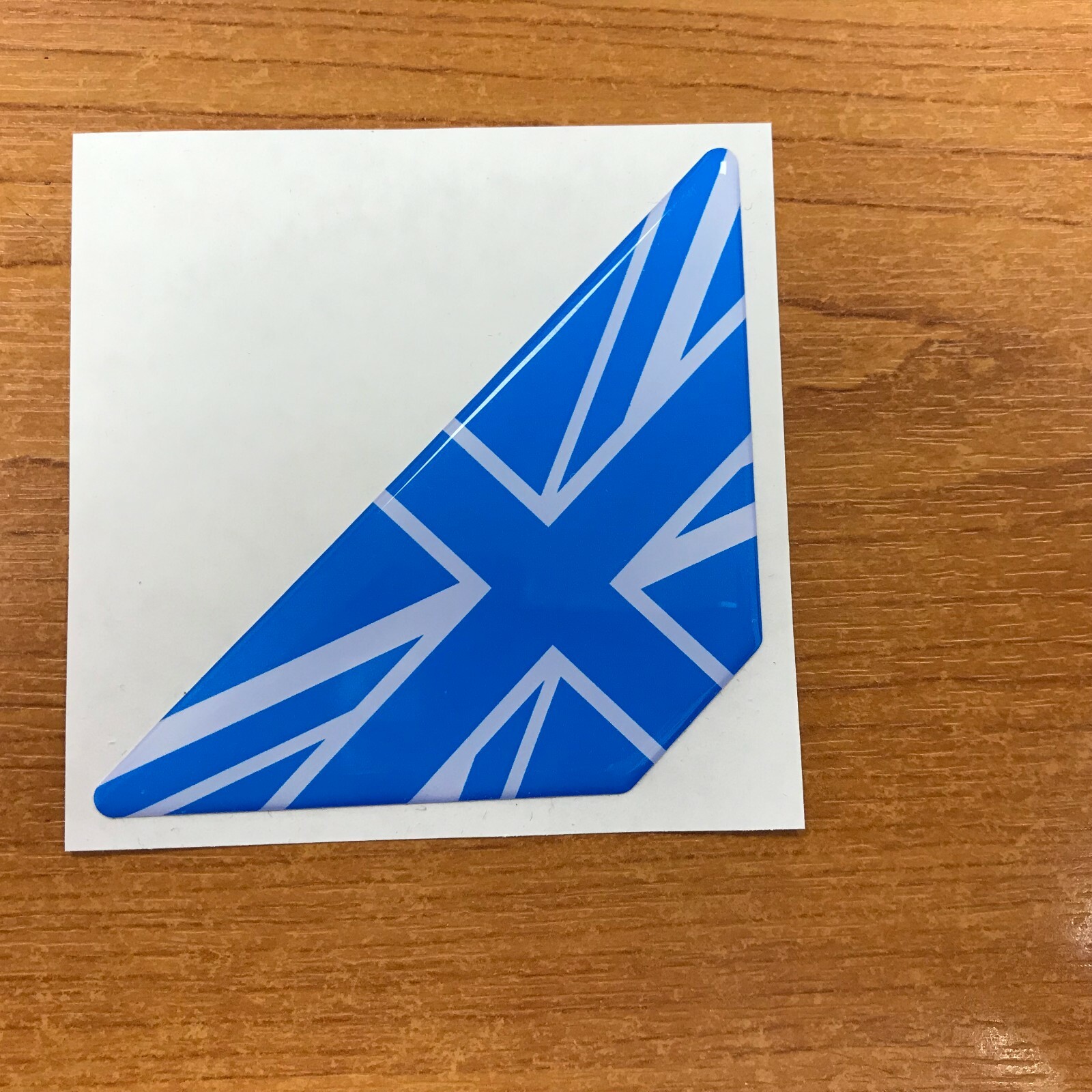 2 x Union Jack Corner Number Plate Stickers - Blue & White HIGH GLOSS ...