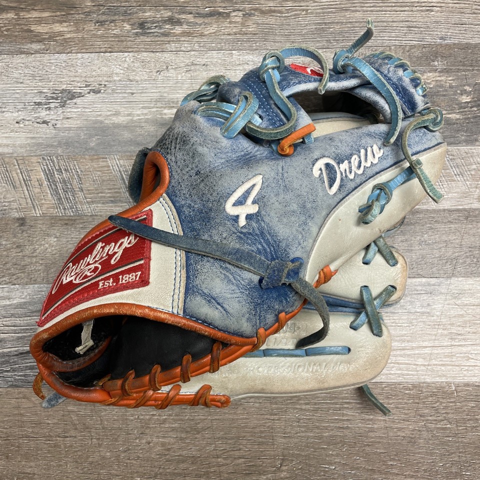 Rawlings GG Gamer Series Pro Design 11.5 Broken In Glove G204-2 Blue RH ...