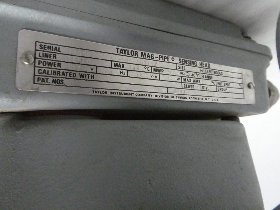 Taylor 1100 Mag-pipe Magnetic Flow Meter 2in 300 117v-ac | eBay