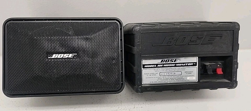 Lot of 2 Bose Model 101 Music Monitor Speakers Indoor Outdoor | eBay