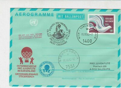 Austria 1982 Pro Children Multi Cancels Balloon Post Stamps Aerogramme ...