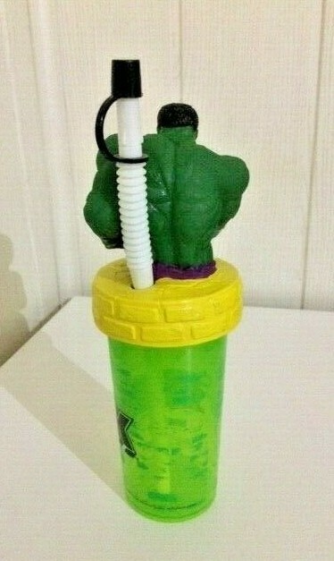 Universal Studios The Incredible Hulk 2003 drinking cup with straw Very ...