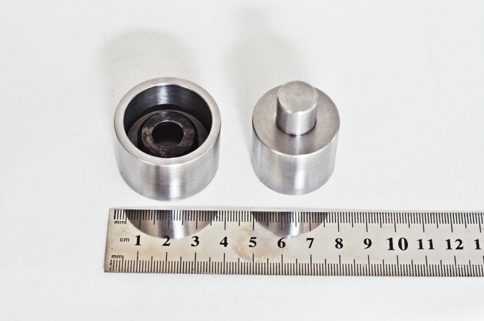 1/2" 7/16" 2/5" Self-centering Coin Ring Punch Tool Auto CENTER Hole ...