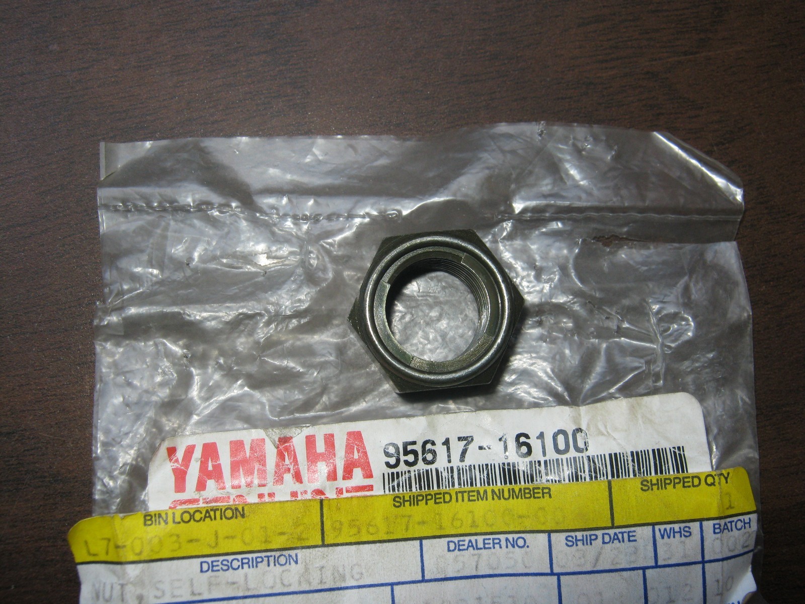YAMAHA SELF LOCKING NUT REAR ARM YZF600 YZF600 2002-2003 NOS OEM 95617 ...