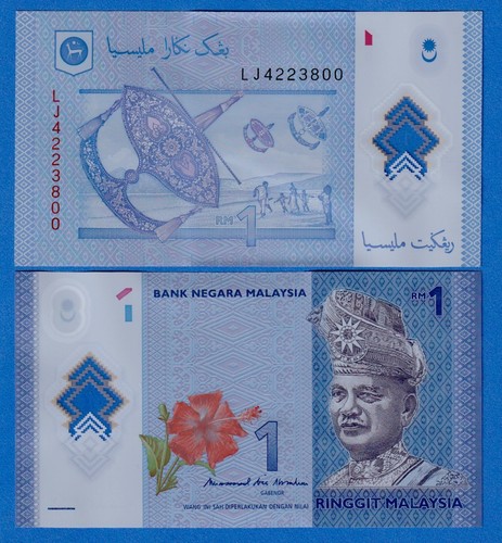 Malaysia 1 Ringgit 2011 P-51b UNC Polymer Banknote | eBay