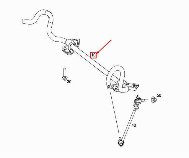 Mercedes-Benz GLC 2 2diesel Front Anti Sway Roll Bar - A2533230265 for ...