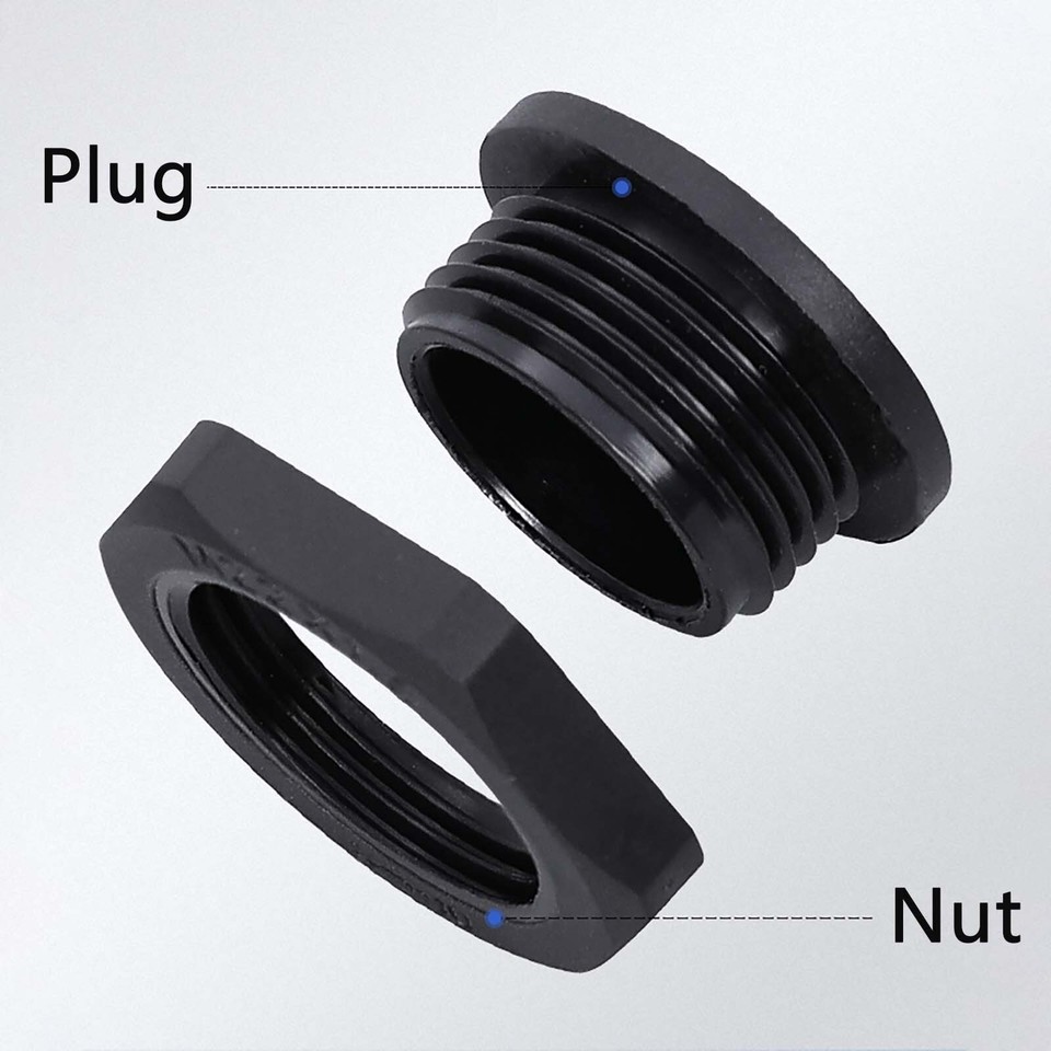 Plastic Nylon Male Blanking Plug with Hex Nut Waterproof Seal M12/M16 ...