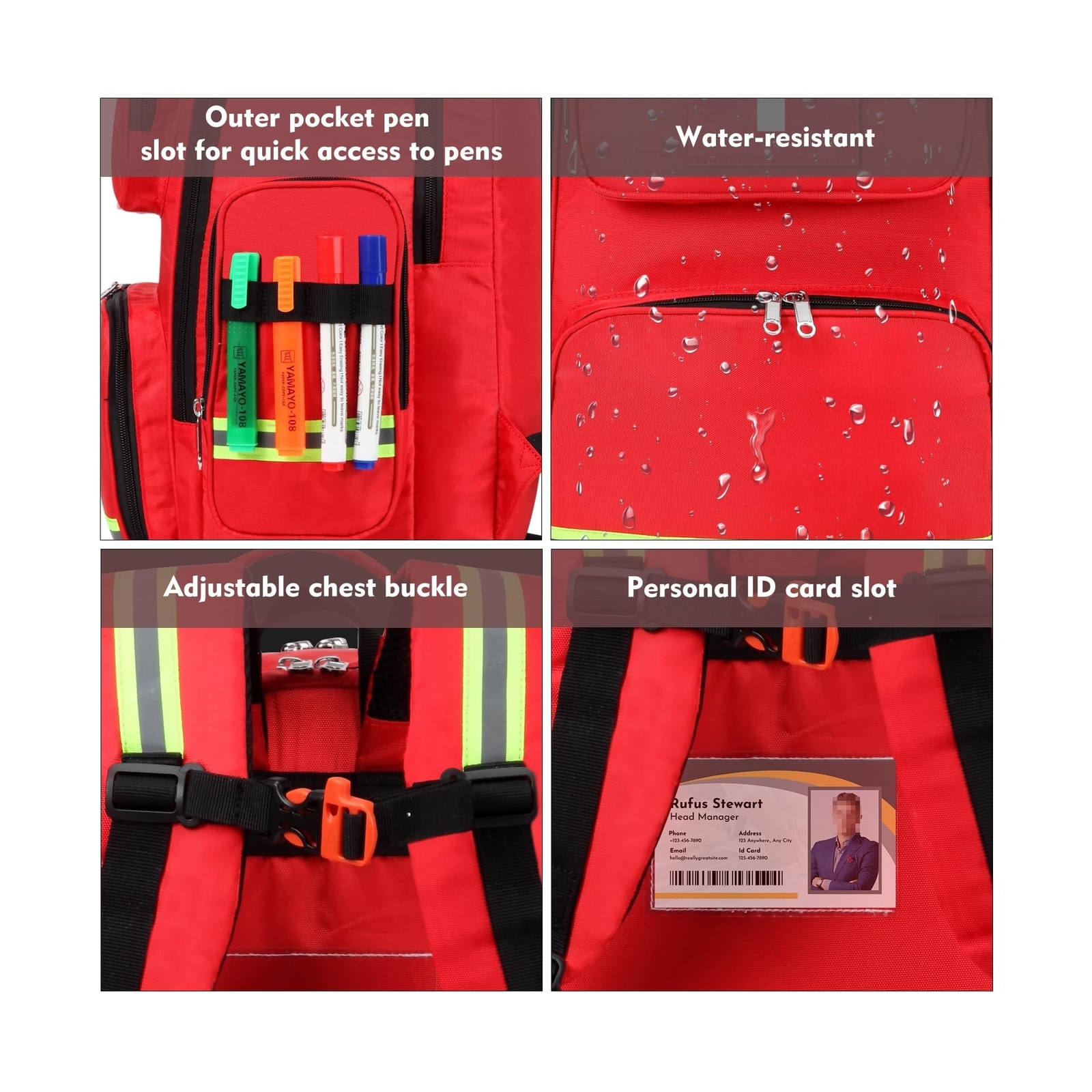 Gatycallaty First Aid Backpack Medical Emt First Responder Bag Empty ...