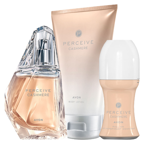 Avon Perceive Cashmere Set EDP Spray 50 ml + Body lotion + deo roll on ...