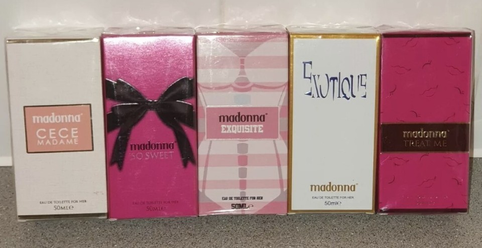 Women's Madonna Perfume Bundle JobLot 5 50ml EDT Fragrances Gift Set New Sealed | eBay UK