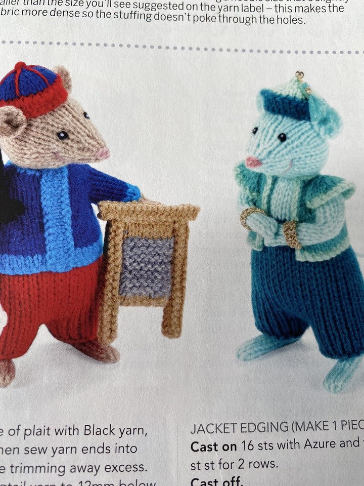 Alan Dart Dk Knitting Pattern Aladdin Pantomime Mice Knit Soft Toy ...