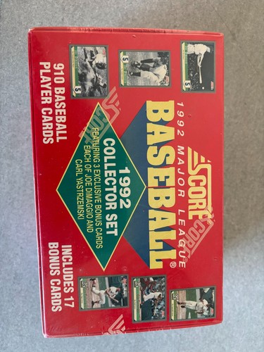 1992 Score Baseball Card Collector Set Factory Sealed Box 910 Cards Red ...