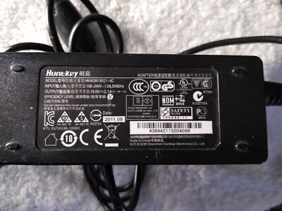 HUNTKEY AC ADAPTER for LAPTOP - 19V 2.1A, 3.5/1.35MM, Model ...